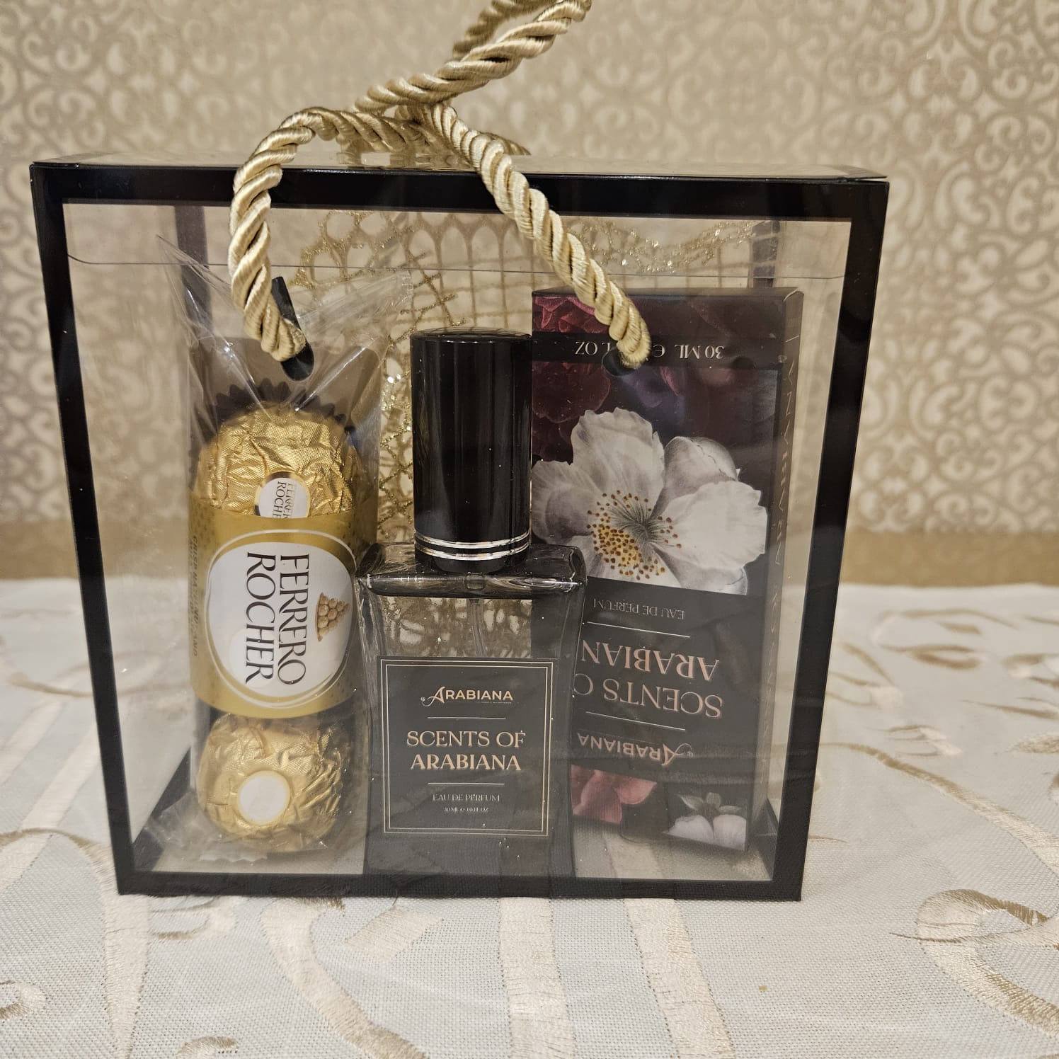 Perfume Gift Set 1- Oud Perfume with Ferrero Roche 3s in Personalised ...