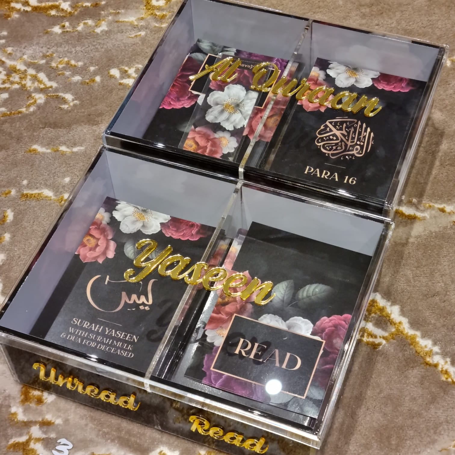 Combo Perspex Boxes A4 (for A5 Quraans or Yaseens Set - 17 Designs ...